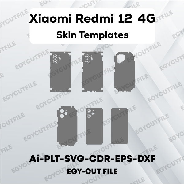 Xiaomi Redmi 12 4G Vector Skin Cut Files – EGY CUTFILE