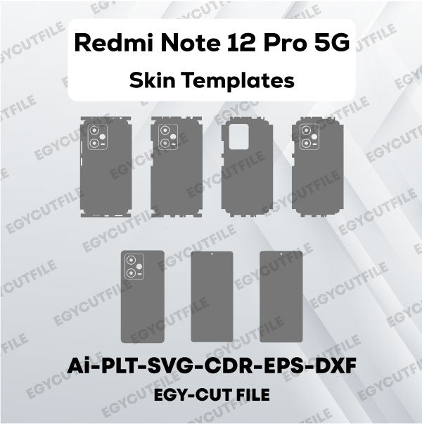Xiaomi Redmi Note 12 Pro 5G Vector Skin Cut Files – EGY CUTFILE