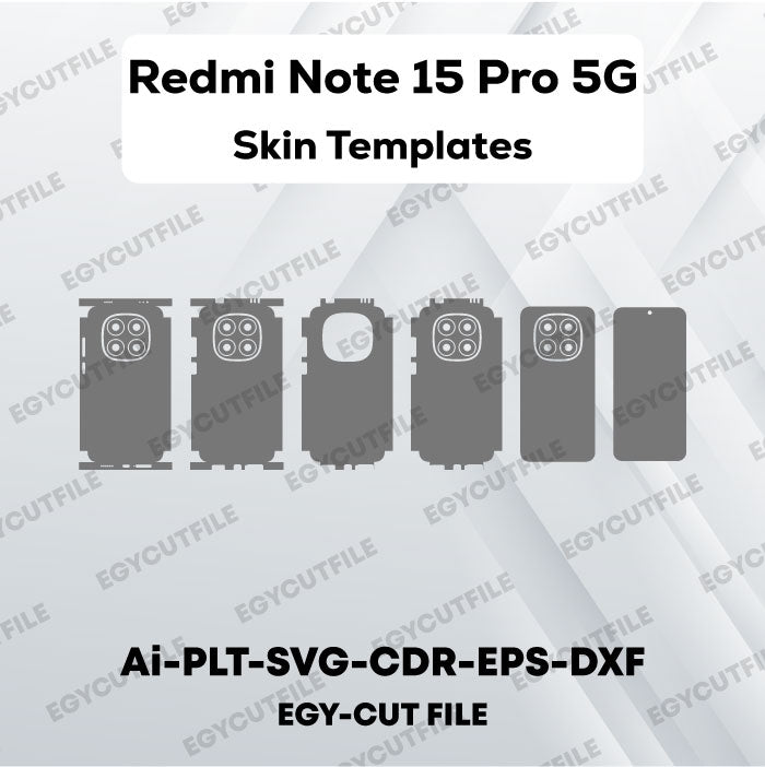 Xiaomi Redmi Note 15 Pro 5G Vector Skin Cut Files – EGY CUTFILE